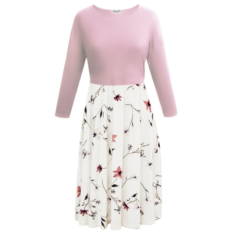 White Maternity Dress Comfy Maternity Nursing Dress - 3/4 Sleeve ...