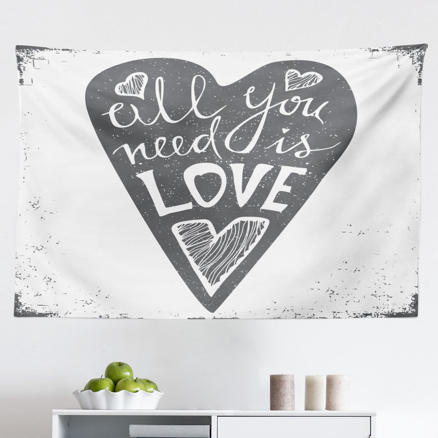 Wording Tapestry, Doodle Colorful Typography Oh Happy Day Words with ...