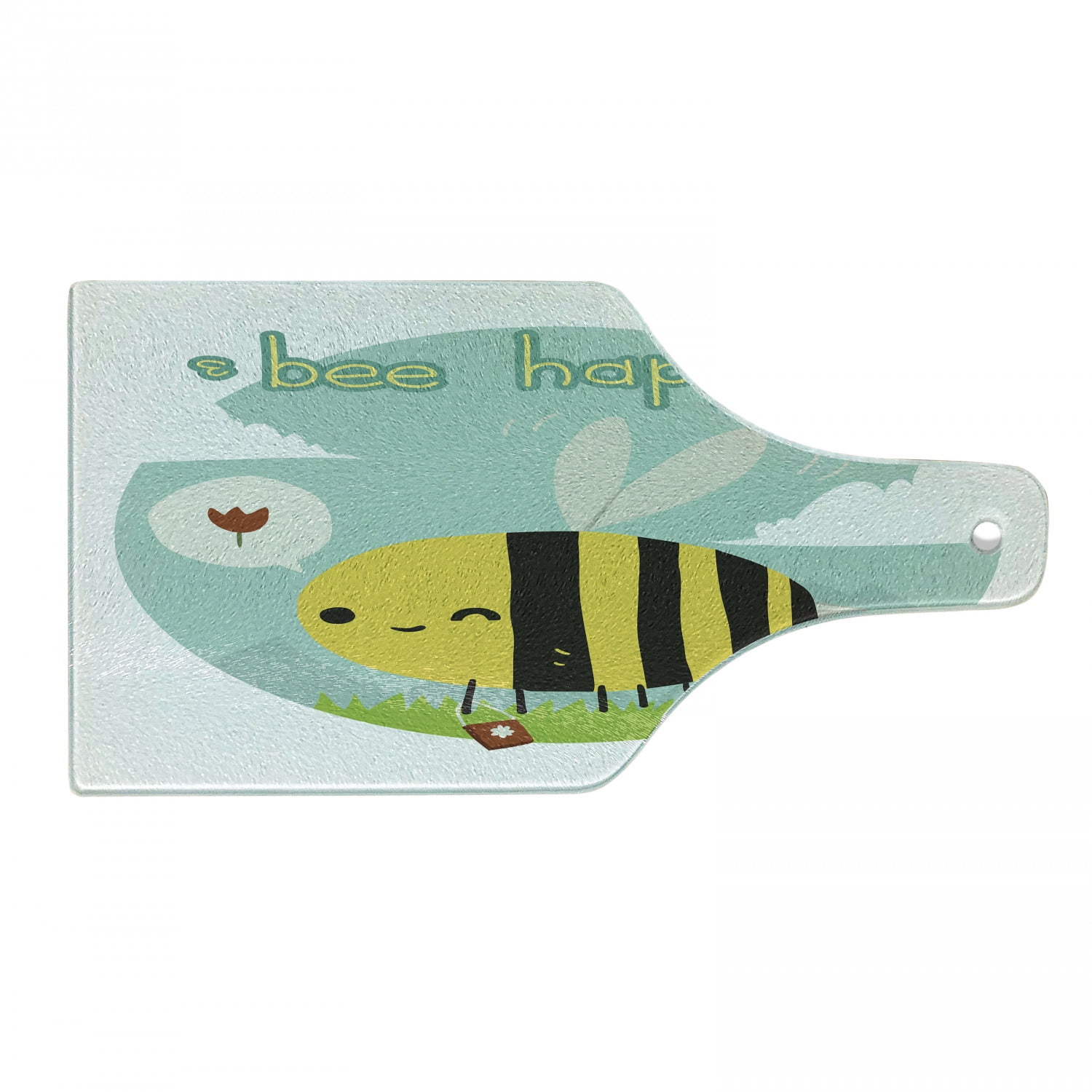 Queen Bee Cutting Board, Bee Happy Calligraphy and Doodle Style in a ...