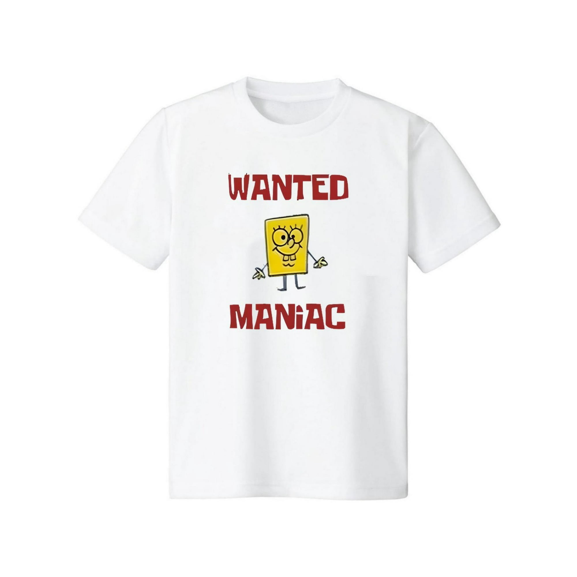 Click here for Generic Spongebob Meme Wanted Maniac Shirt  Cartoo... prices