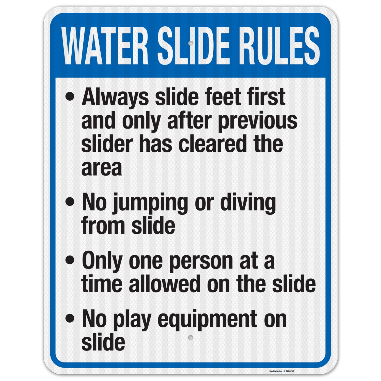 Arkansas Water Slide Rules Sign, Complies With State Of Arkansas Pool ...
