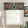Kitchen Valances for Window, Forest Elk Leaf Tree Light Filtering Rod ...