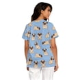 Binienty Blue Pug Cover Nurse Uniforms Short Sleeve Breathable ...