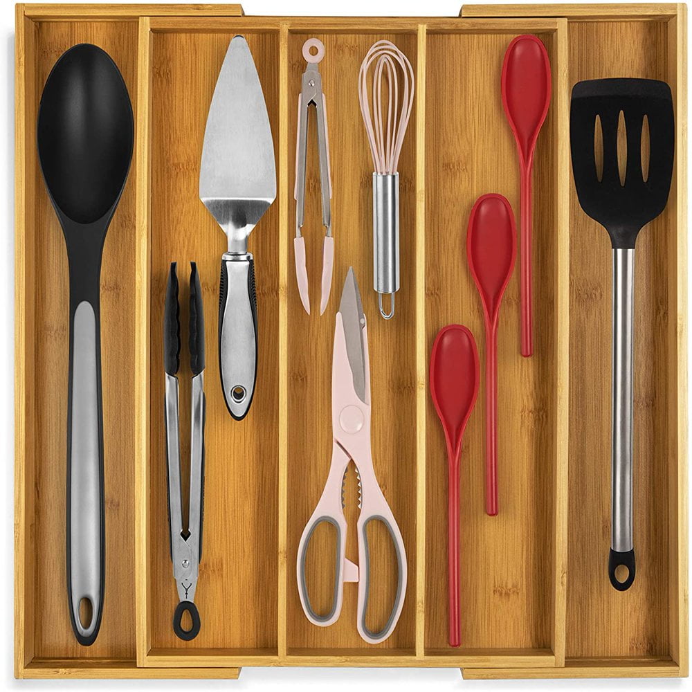 Click here for Generic Premium Bamboo Silverware Organizer - Expa... prices