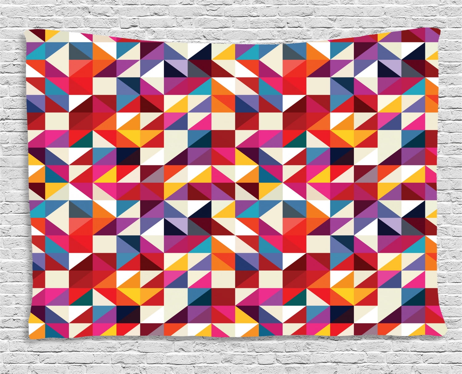 Geometric Tapestry, Bauhaus Style Geometric Pattern with Patchwork of ...