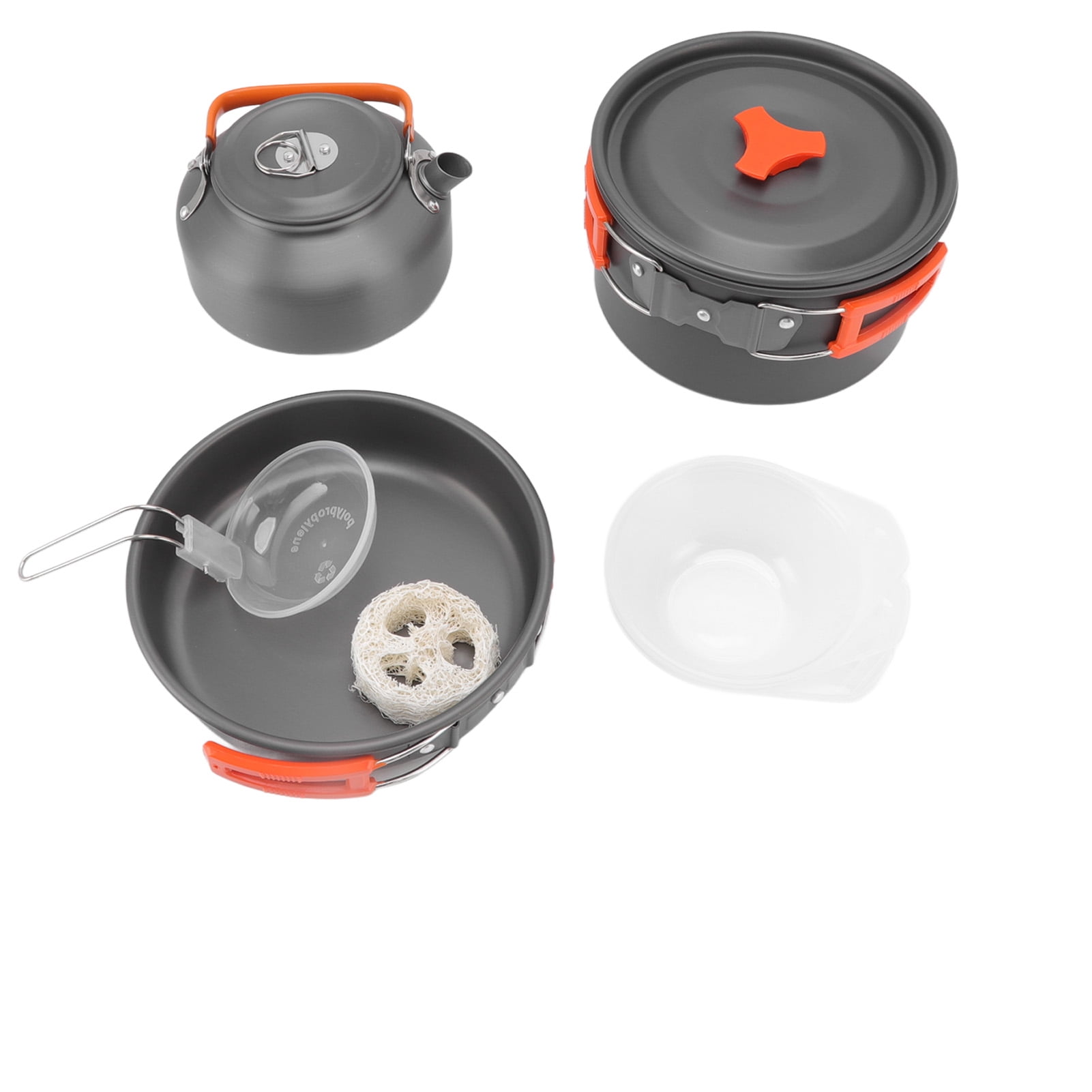 Outdoor Cookware Set, Outdoor Camping Pot Set Automatic Rebound Handles ...