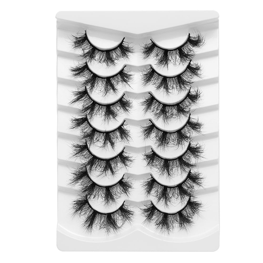 7 Pairs Long Comic Soft Eyelashes Eyes Look Bigger Brighter Fuller ...