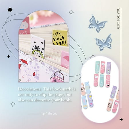 Pack of 18 Page Marker material; this bookmark Self-adhesive Clip ...