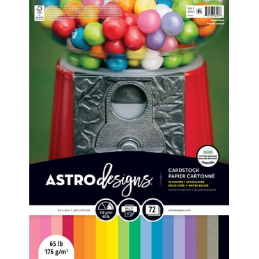 Astrodesigns Sticker Paper, 24 lb/89 Gsm, 8.5" x 11", 5-Color ...