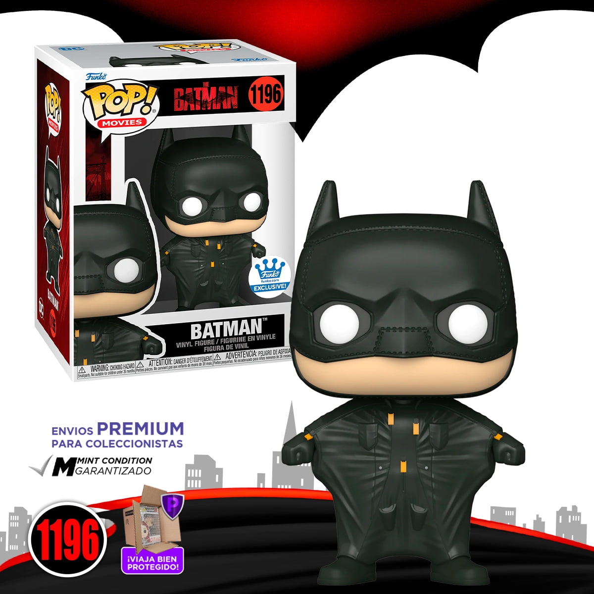 Funko Pop The Batman #1196 Pelicula Dc Comics Exclusivo Figura Original ...