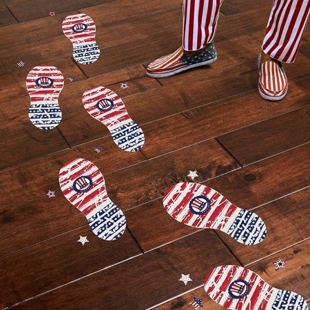 Merek Uncle Sam Footprints Floor Clings-4th Fourth of July Patriotic ...