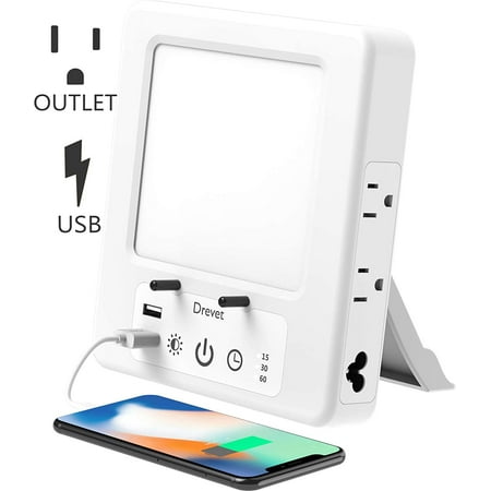 LED Desk Table Lamp with 3 USB Charging Port and 2 AC Power Outlet, 3 ...