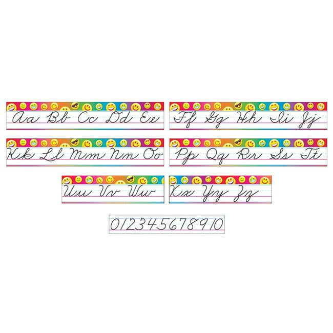 Emoji Alphabet Line Cursive Bulletin Board Sets | Walmart Canada