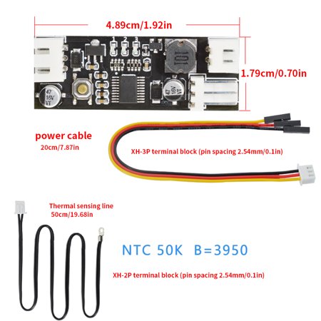 Fan Temperature Controller Module Single 12V PWM Fan Temperature Module ...
