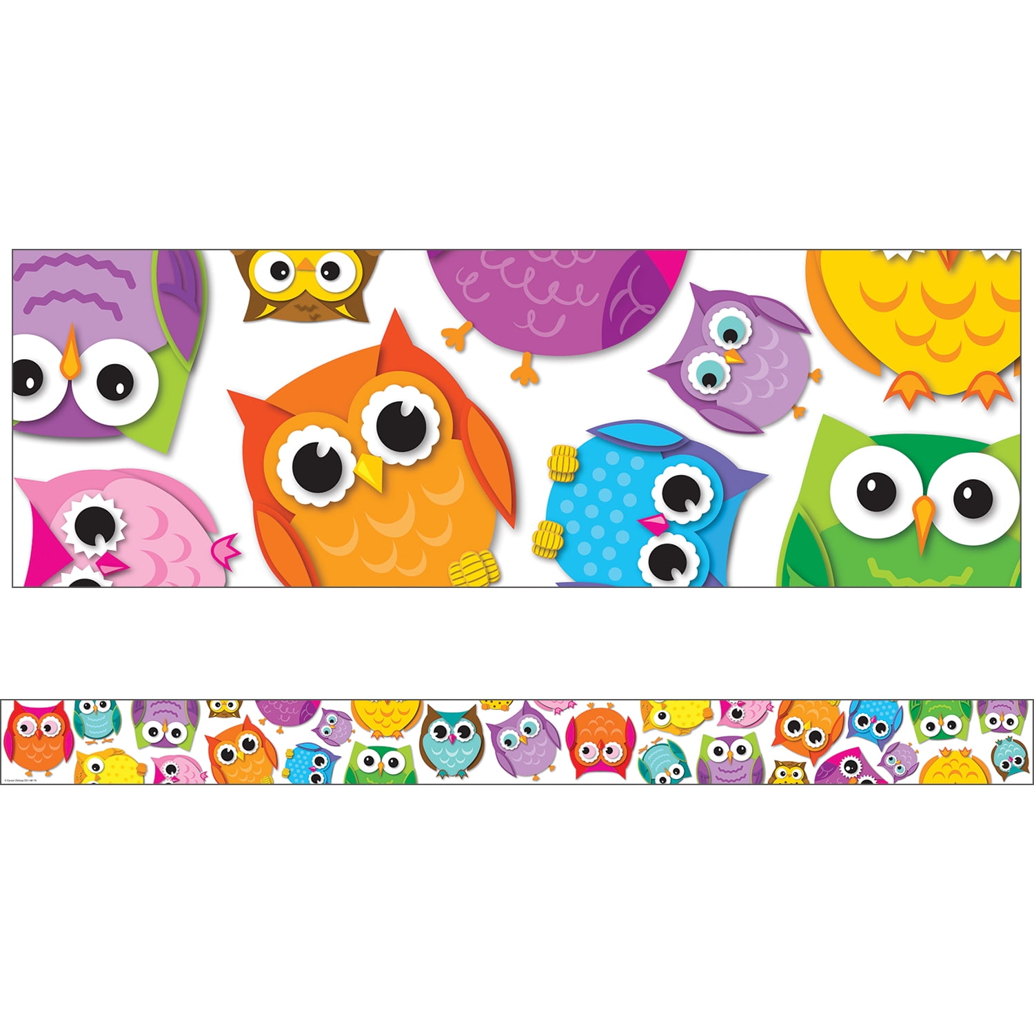 Carson Dellosa Education Colorful Owls Straight Borders (12) - Walmart.com