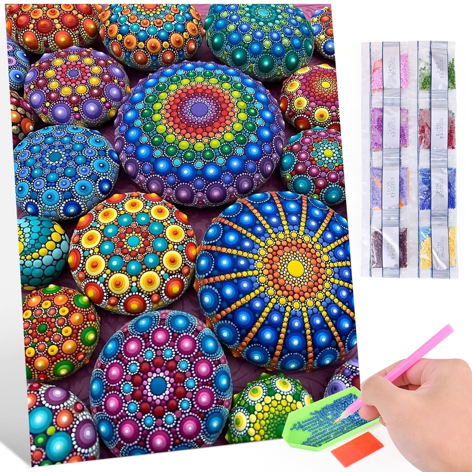 Colourful Artistry DIY 5D Diamond Painting by Number Kits -Mandala ...