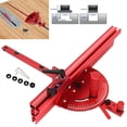1 Set Miter Gauge and Fence with Track Stop Sawing Assembly Angle Ruler ...