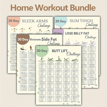 Fitness Workout Posters for Home Gym - Exercise Posters for Full Body ...