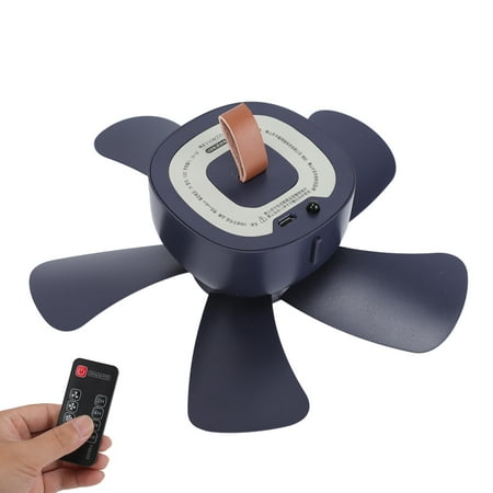 Small Ceiling Fan, Portable USB 4 Gears Remote Control Camping Ceiling ...