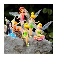 Disney Tinkerbell Fairy Girls Dolls Set, 6pcs PVC Action Figures, Cake ...