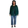 Terra & Sky Women's Plus Size Snap Front Faux Shearling Shacket ...