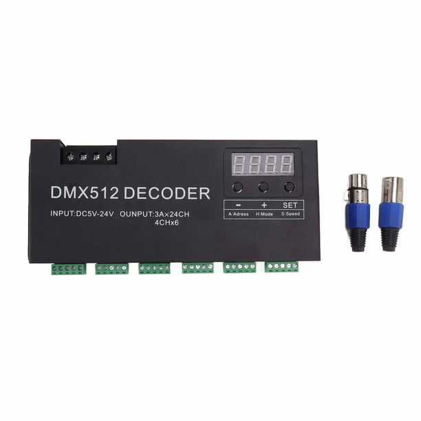 Channel DMX Decoder,24 Channel DMX Decoder Digital Display Decoder ...