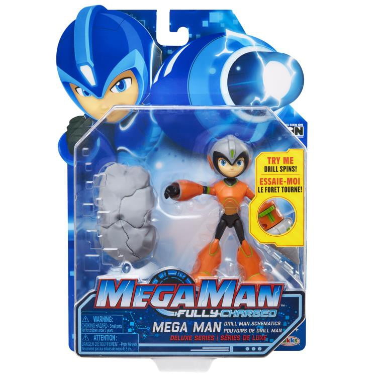 Fully Charged Mega Man Deluxe Action Figure [Drill Man Power] - Walmart.com