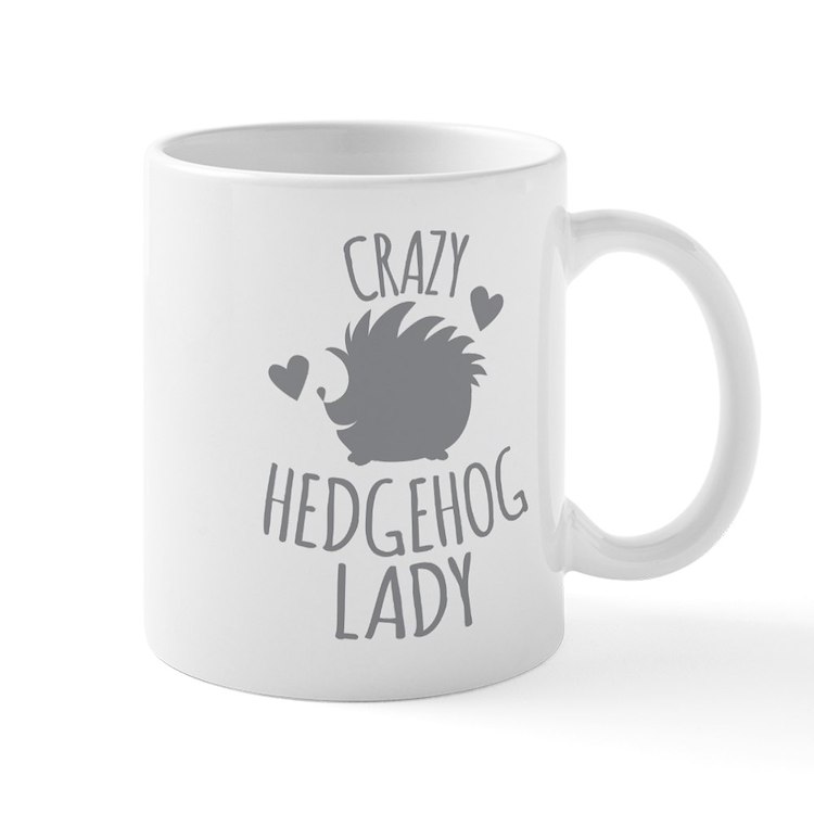 CafePress - Crazy Hedgehog Lady Mugs - 11 oz Ceramic Mug - Novelty ...