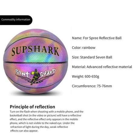 Basketball Luminous No. 7 Adult Game Ball Wearable Luminous Super ...