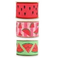 LaRibbons 2.5" Watermelon Wired Ribbon Bundle - 3 Rolls/30 Yards Total ...