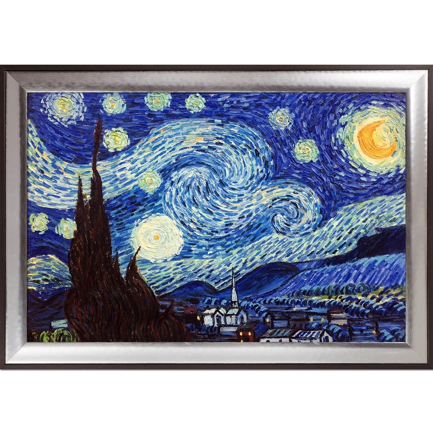 La Pastiche Vincent Van Gogh 'Starry Night' Hand Painted Oil ...