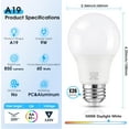 PYYAN-24-Pack A19 LED Light Bulbs, 60W Equivalent, Daylight White 5000K ...