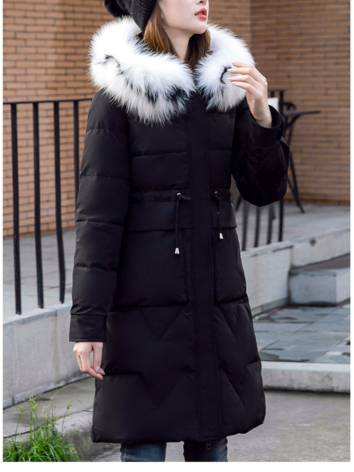 SAYFUT SAYFUT Long Puffer Hooded Coat For Womens Winter Plus Size
