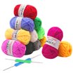 Craftbud 24pc Worsted Crochet Yarn, Multi-Colored Acrylic Hand Knitting ...