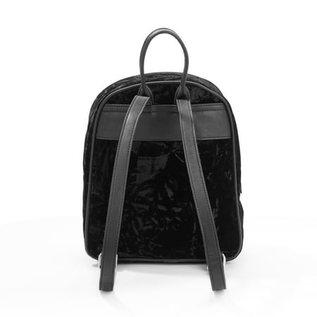 No Boundaries - Black Crushed Velvet Mini Backpack - Walmart.com ...