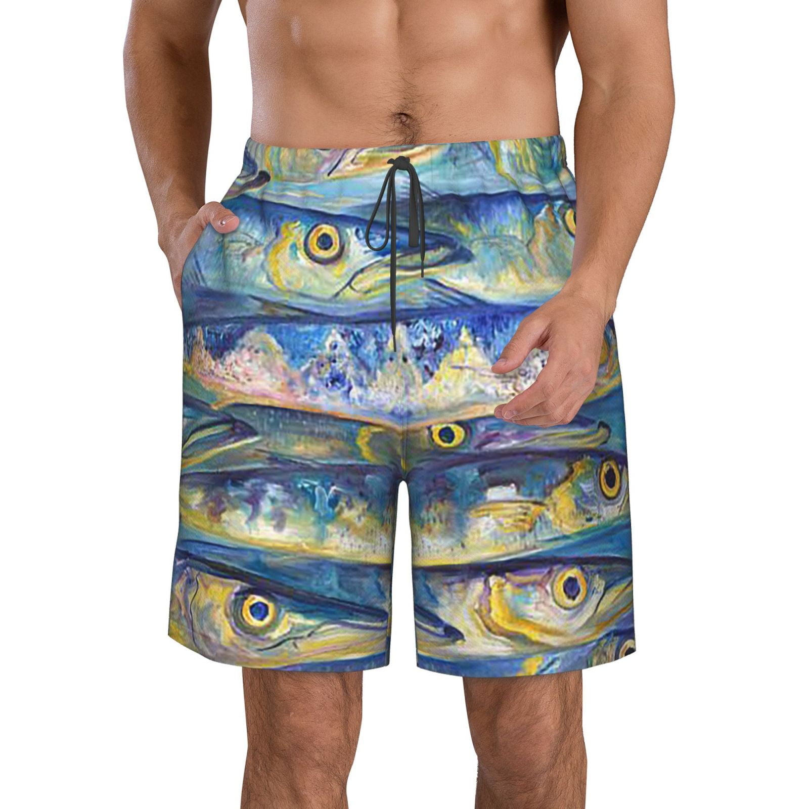 Sea Animal Print Men'S Beach Shorts White Small - Walmart.com