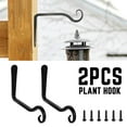 2Packs Plant Wall Mount Hooks Hanger Bracket Zinc Alloy Metal Wall ...
