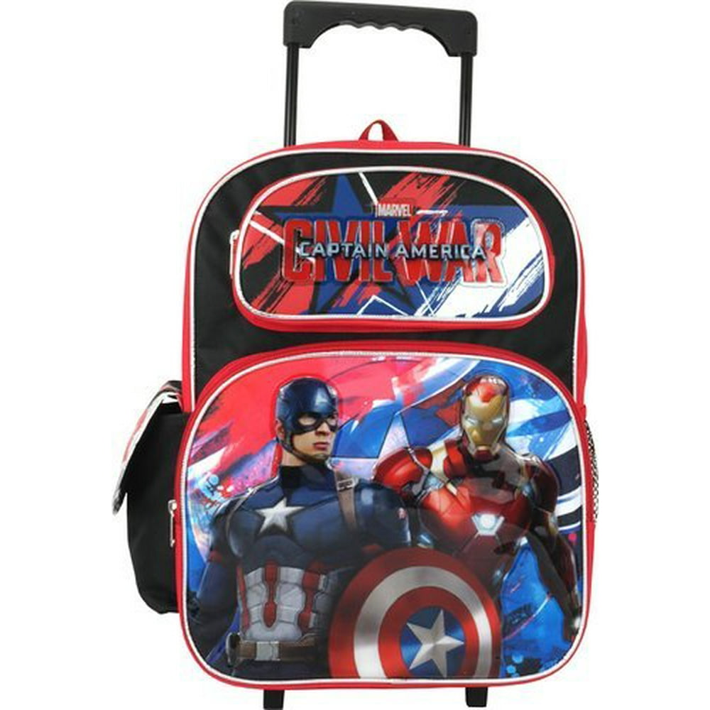 Marvel - Captain America Civil War 16 Large Rolling Backpack - Walmart ...