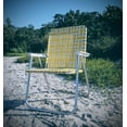 Lawn Chair USA - Foldable Aluminum Webbed Chair - Yellow/White with ...