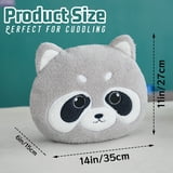 SUWJELANY Raccoon Plush Pillows, 14"Cute Stuffed Animals Toys,Pearl ...