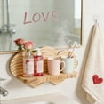 Boho Wooden Wall Shelf, Heart Shape Floating Display Rack – Sturdy Wood ...