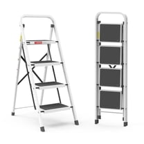 HBTower 2 Step Folding Ladder, Household Step Stool with Snap-Lock ...