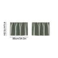 Amketima Two Sided Non Glossy Small Curtains for Pole 2 Panels 16x34 in ...