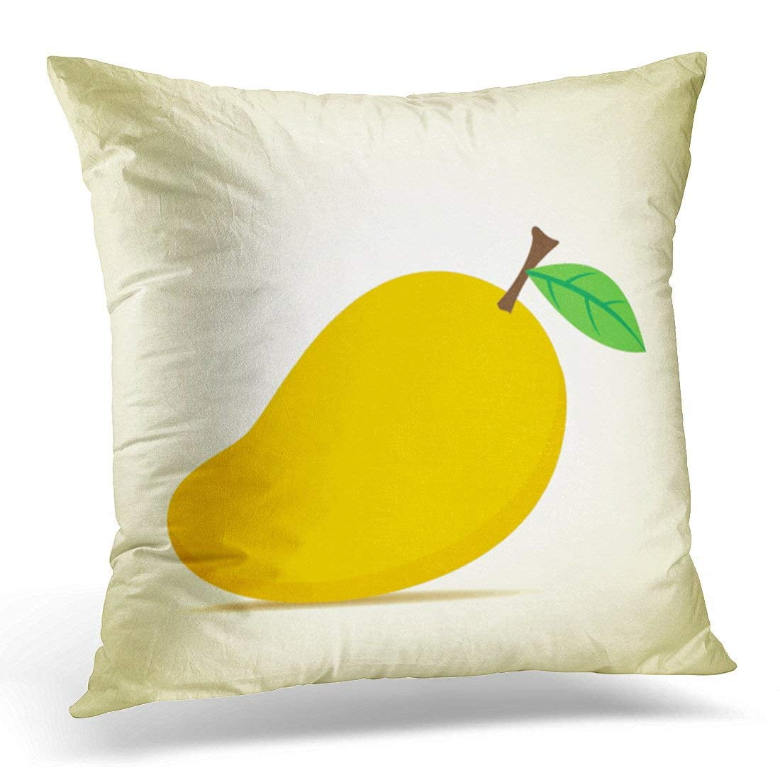 CMFUN Yellow Cartoon Fresh Fruit Mango Design Green Symbol Pillow Case ...