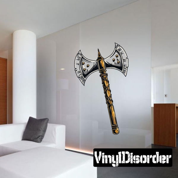 Medieval Weapon Battle Axe Wall Decal - Vinyl Car Sticker - Uscolor008 ...