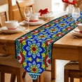 Abstract Art Welcome Table Runner Linen Burlap Table Runner 48 Inches ...