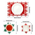 12Pcs Festival Felt Table Mats Heat Resistant Placemats for Christmas ...