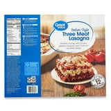 Great Value Italian-Style Three Meat Lasagna Packaged Meal 90 oz Frozen ...