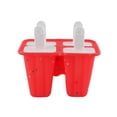Normal Rectangle Silicone Ice Pop Molds-4 Red - Walmart.com