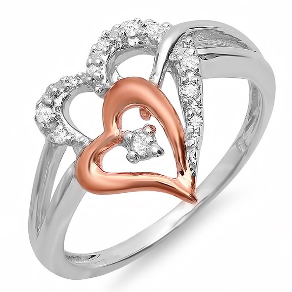 Dazzlingrock Collection 0.13 Carat (ctw) Sterling Silver And Round Cut ...